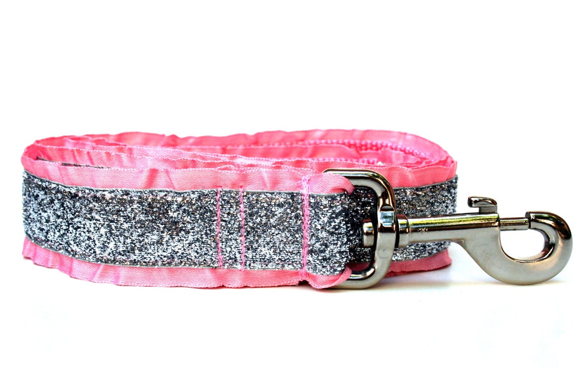 Pink Dog Leash 1 Glitter Dog Leash - Etsy