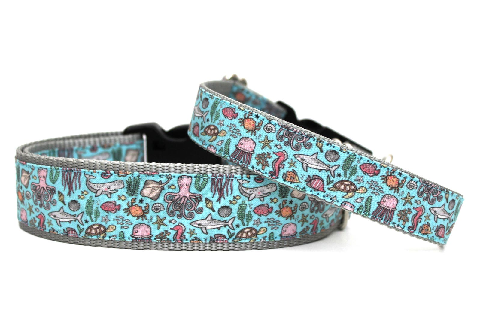 Ocean Dog Collar 3/4 1 or 1.5 Summer Dog - Etsy