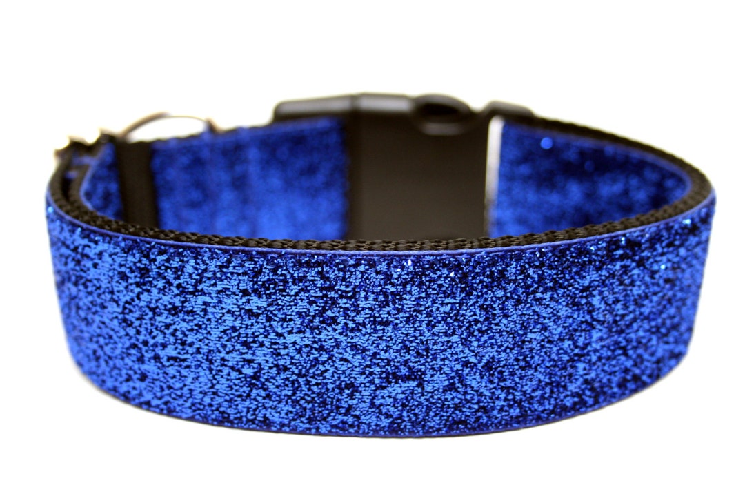 Royal Blue Glitter Dog Collar 1" or 1.5" Sparkle Dog Collar - Etsy