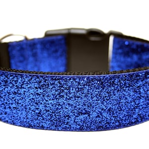 Royal Blue Glitter Dog Collar 1" or 1.5" Sparkle Dog Collar - Etsy