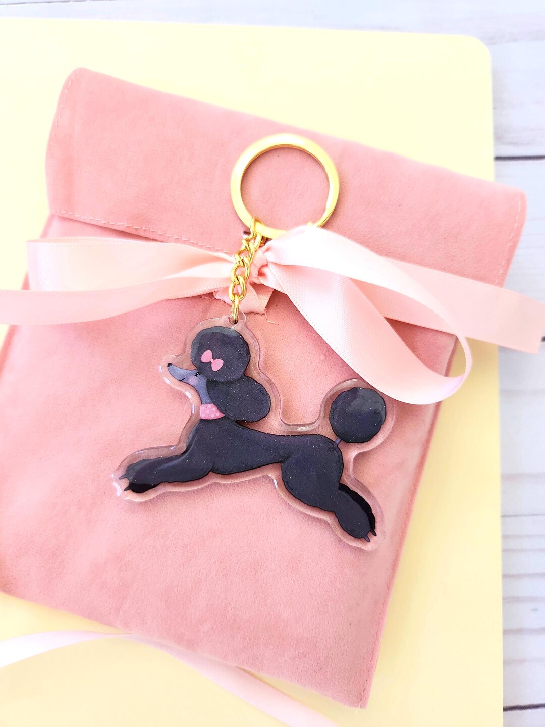 Poodle Keychain Standard Poodle Gift - Etsy