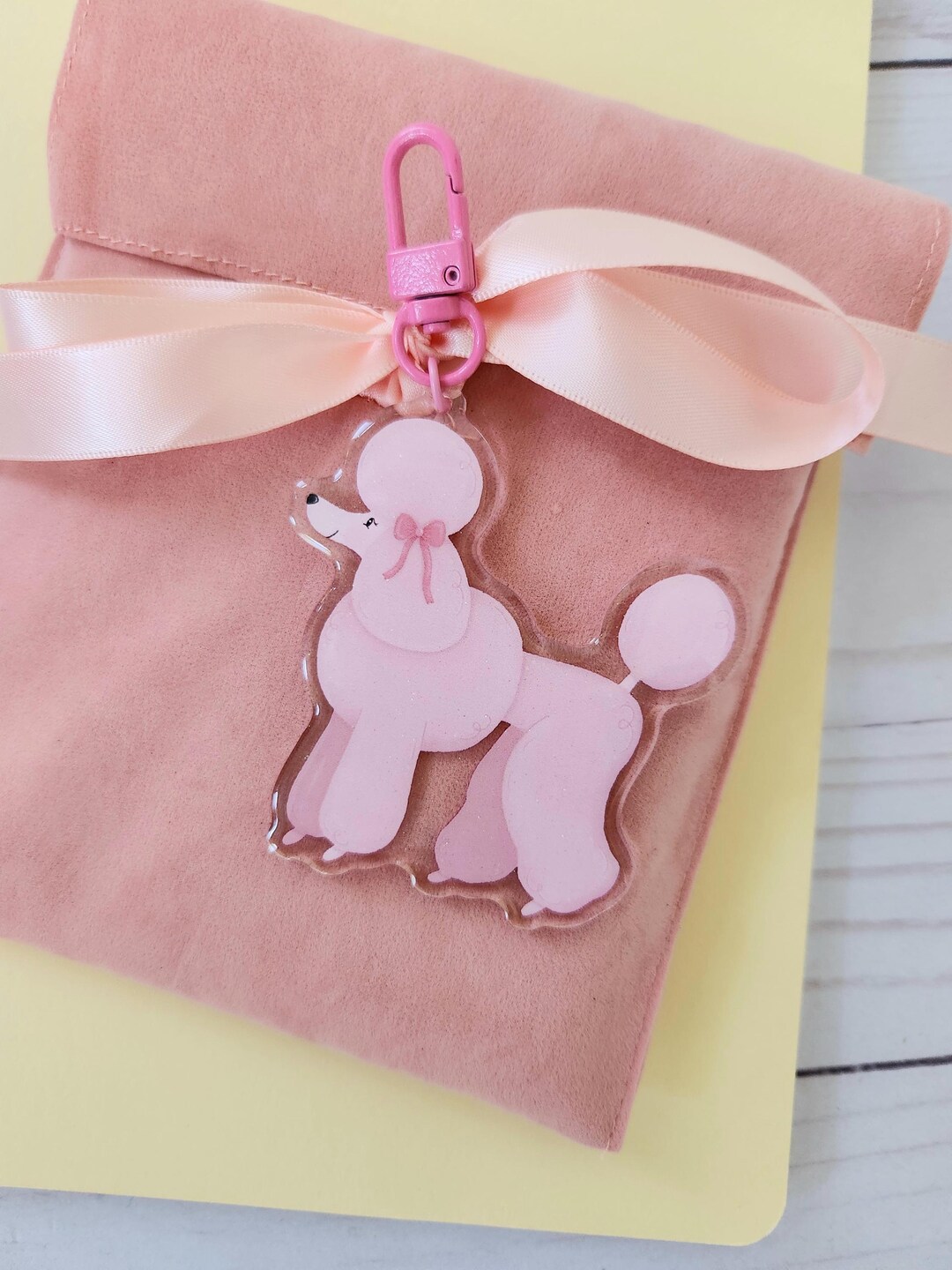 Pink Poodle Keychain Standard Poodle Gift - Etsy
