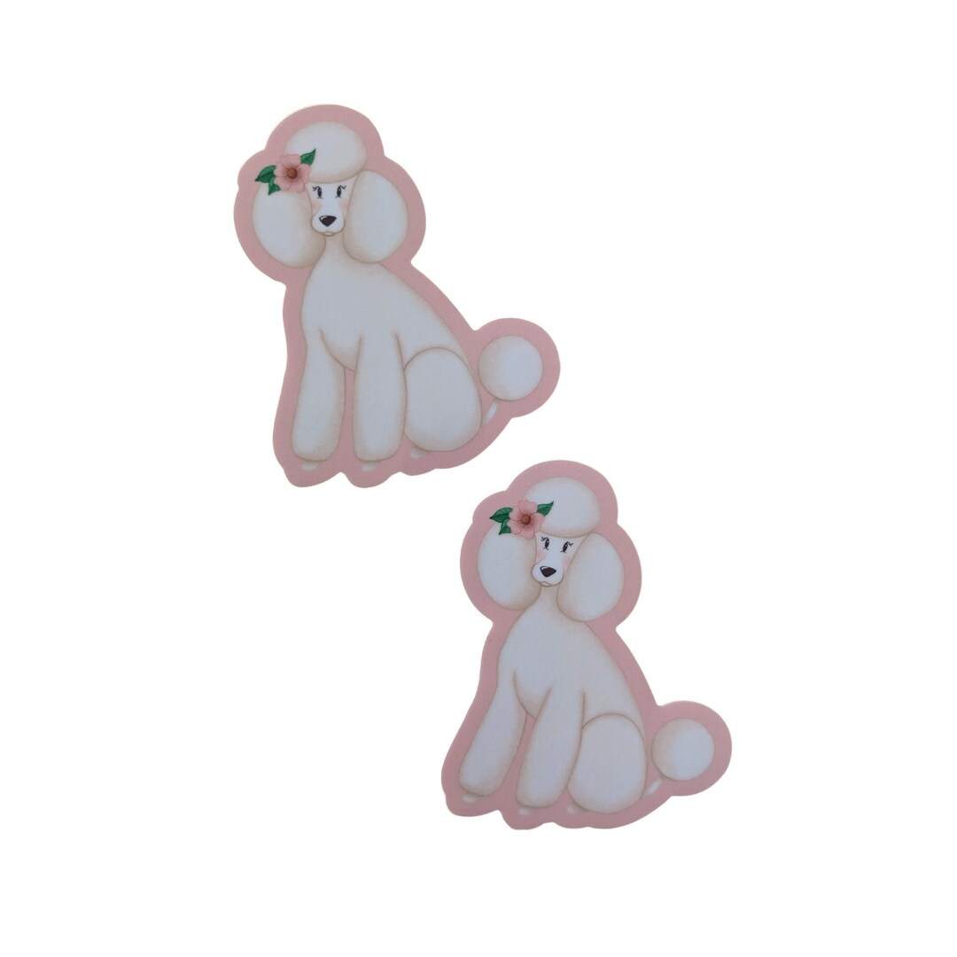 Poodle Stickers Poodle Sticker Set of 4 - Etsy