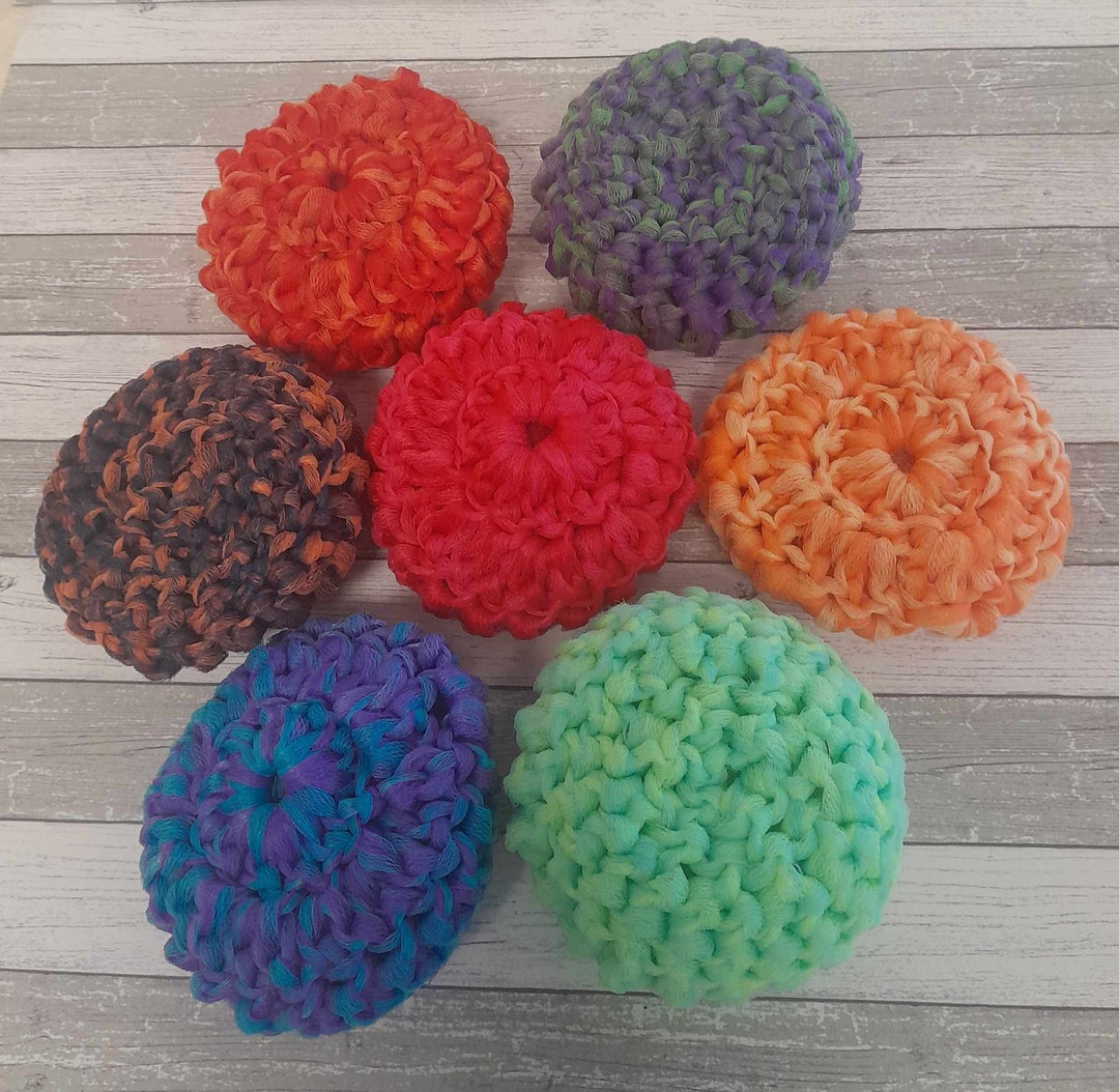 Multi- Colored Scrubbie - Double Layer Nylon Set Scrubbie - Etsy