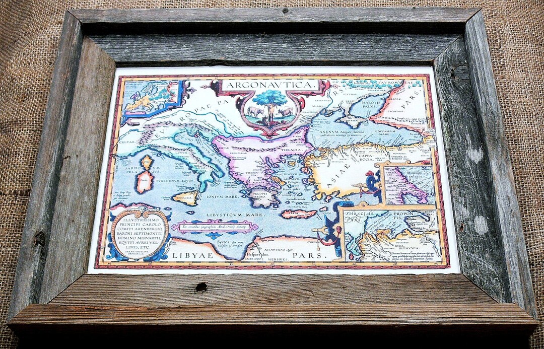 Voyage of the Argonauts Map Print of a 1624 Map on Watercolor Paper - Etsy