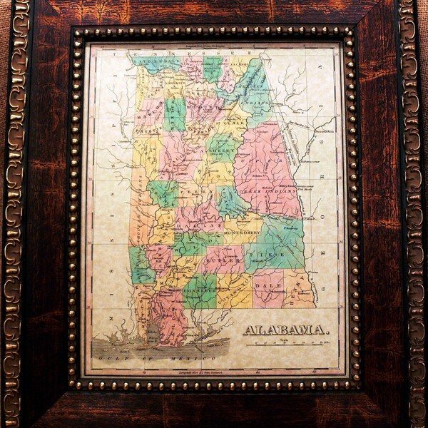 Map of Alabama Counties Svg - Etsy