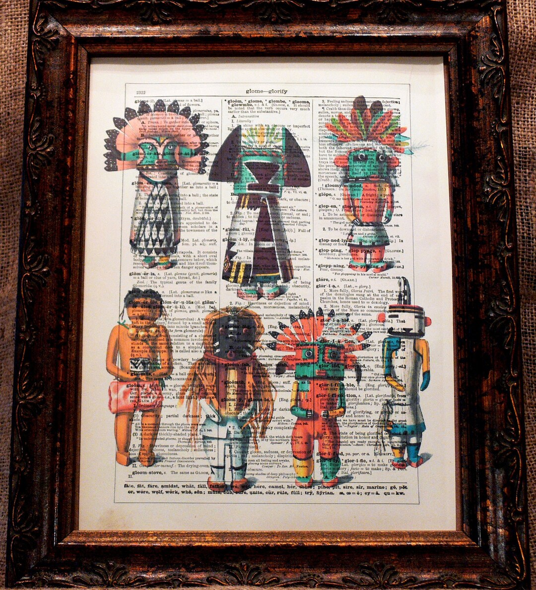 Native American Kachina Dolls Art Print From 1894 on Encyclopedic ...
