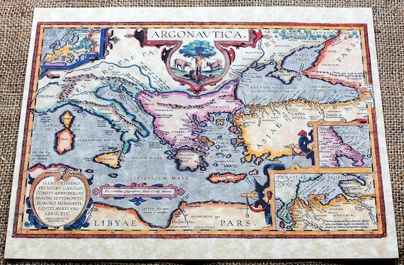 Voyage of the Argonauts Map Print of a 1624 Map on Parchment | Etsy