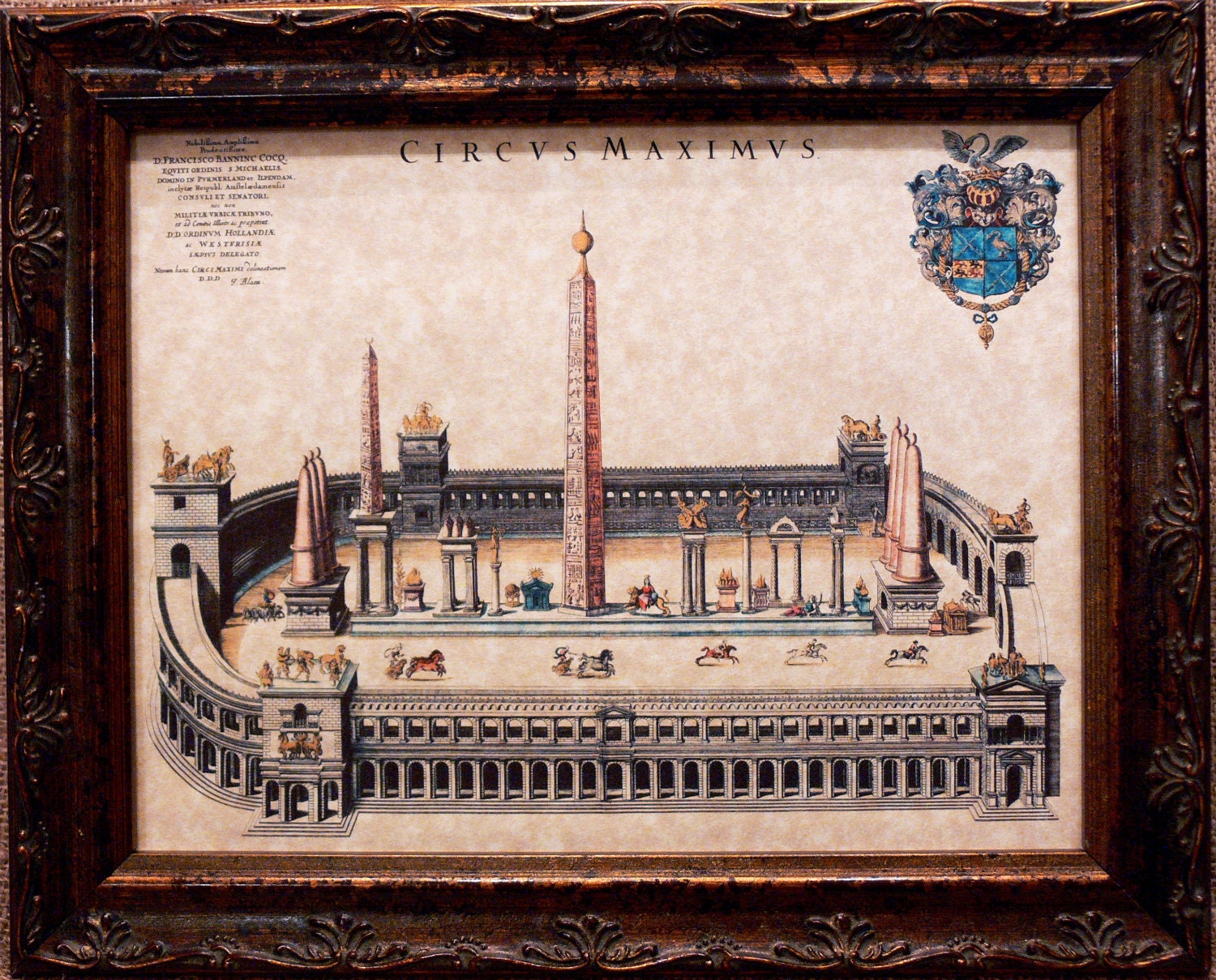 Roman Circus Maximus Art Print From 1649 on Parchment Paper | Etsy