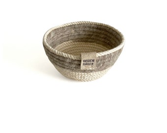 Black Natural Rope Basket Bowl Home Decor Storage - Etsy