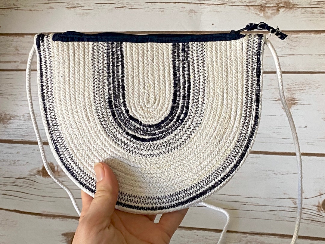 Blue, Rainbow, Rope, Purse, Bag, Crossbody, Beach, Bag, Summer, Coin ...