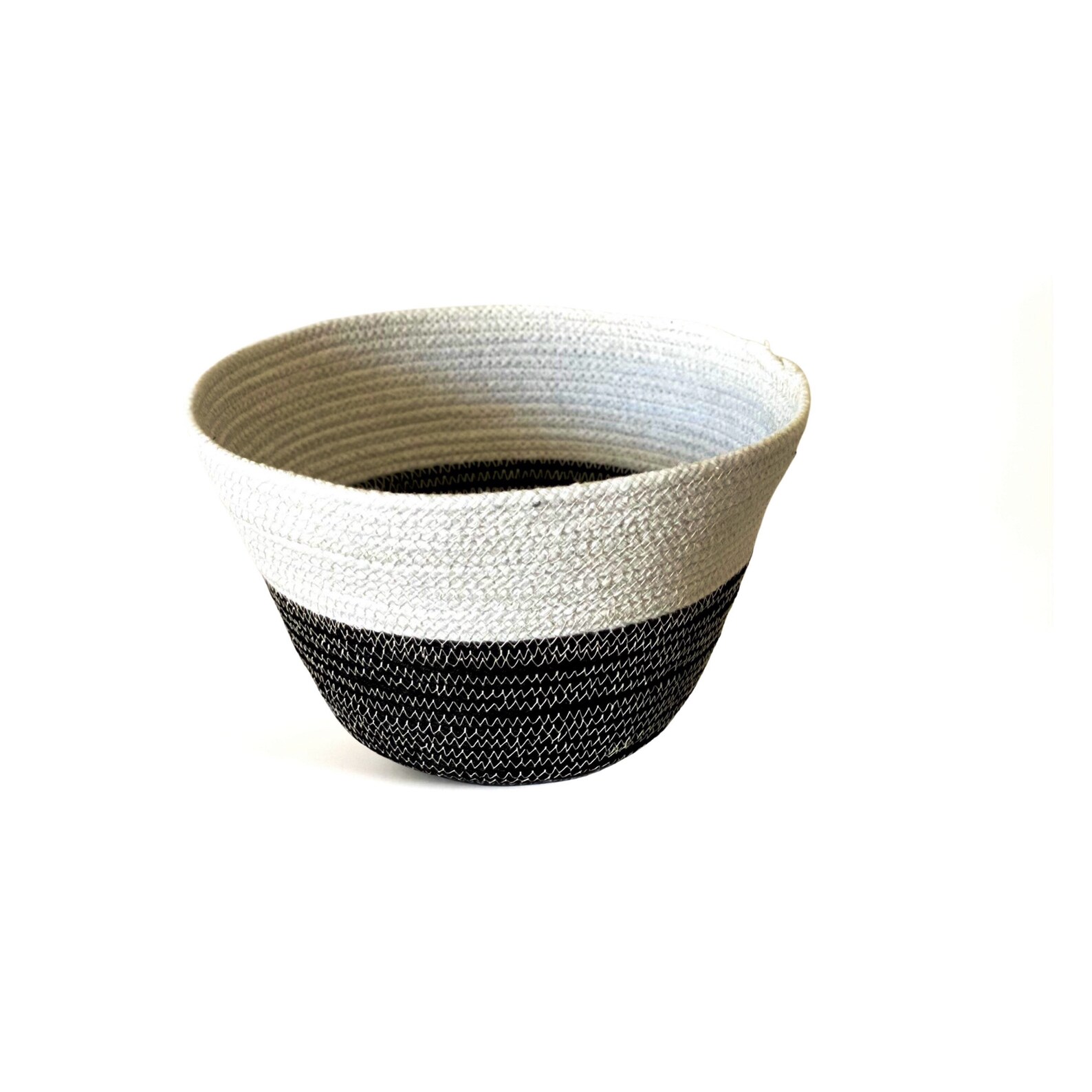 Black, Natural, Rope, Basket, Bowl, Home Decor, Storage, Cotton, Rope ...