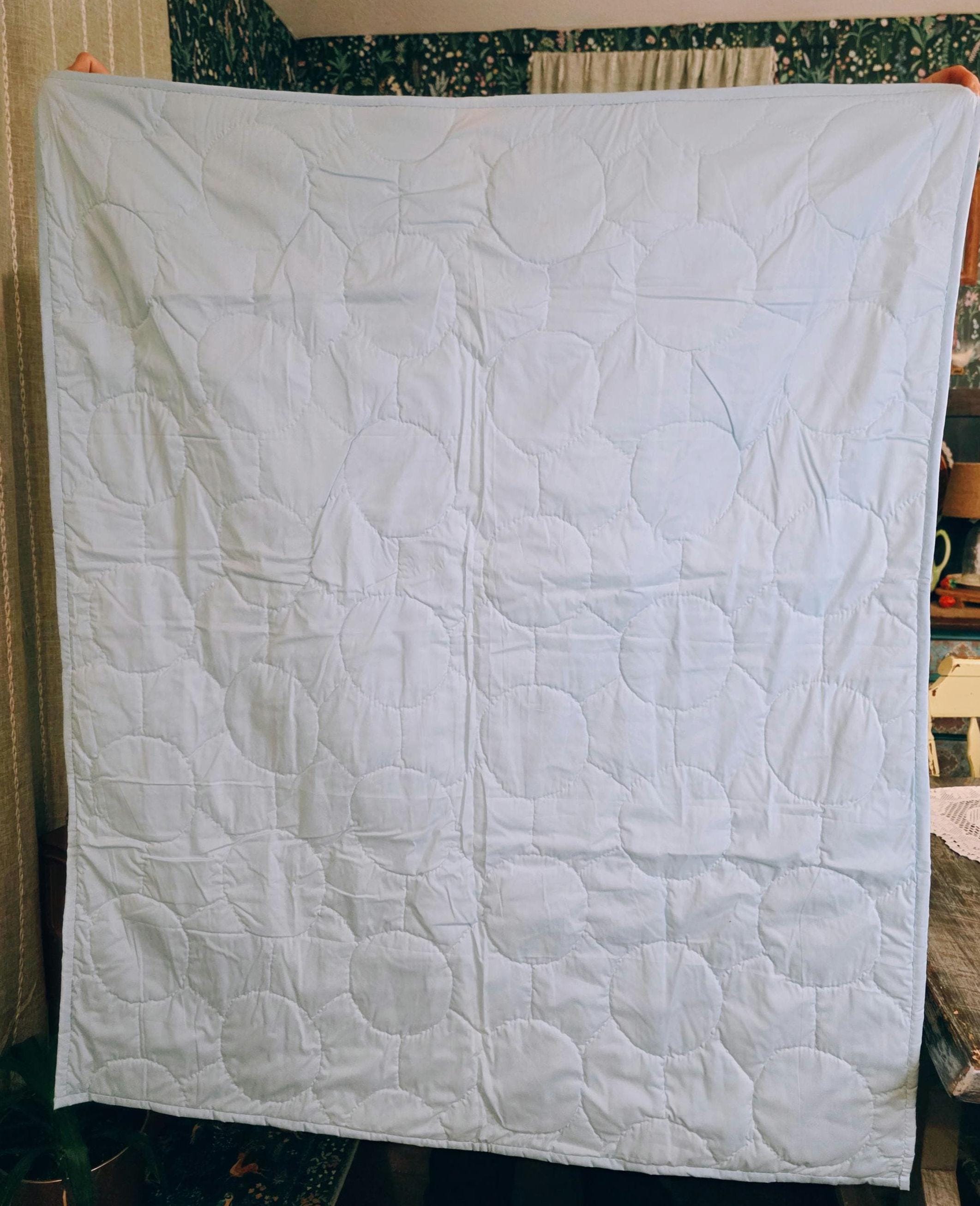 Vintage Storybook Baby Quilt | 80s Pastel Nursery Decor - Etsy