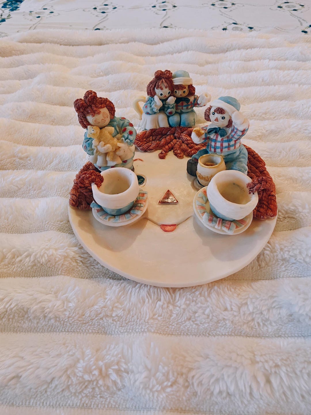 Vintage Rag Doll Tea Party Tray | Whimsical Nursery Keepsake ...