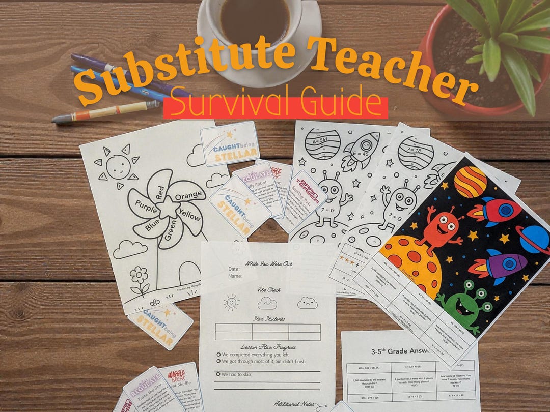Substitute Teacher Survival Bundle - Etsy