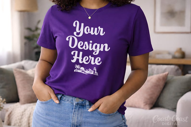 Bella Canvas 3001 Mockup Bundle | African American Woman Shirt Mockups ...