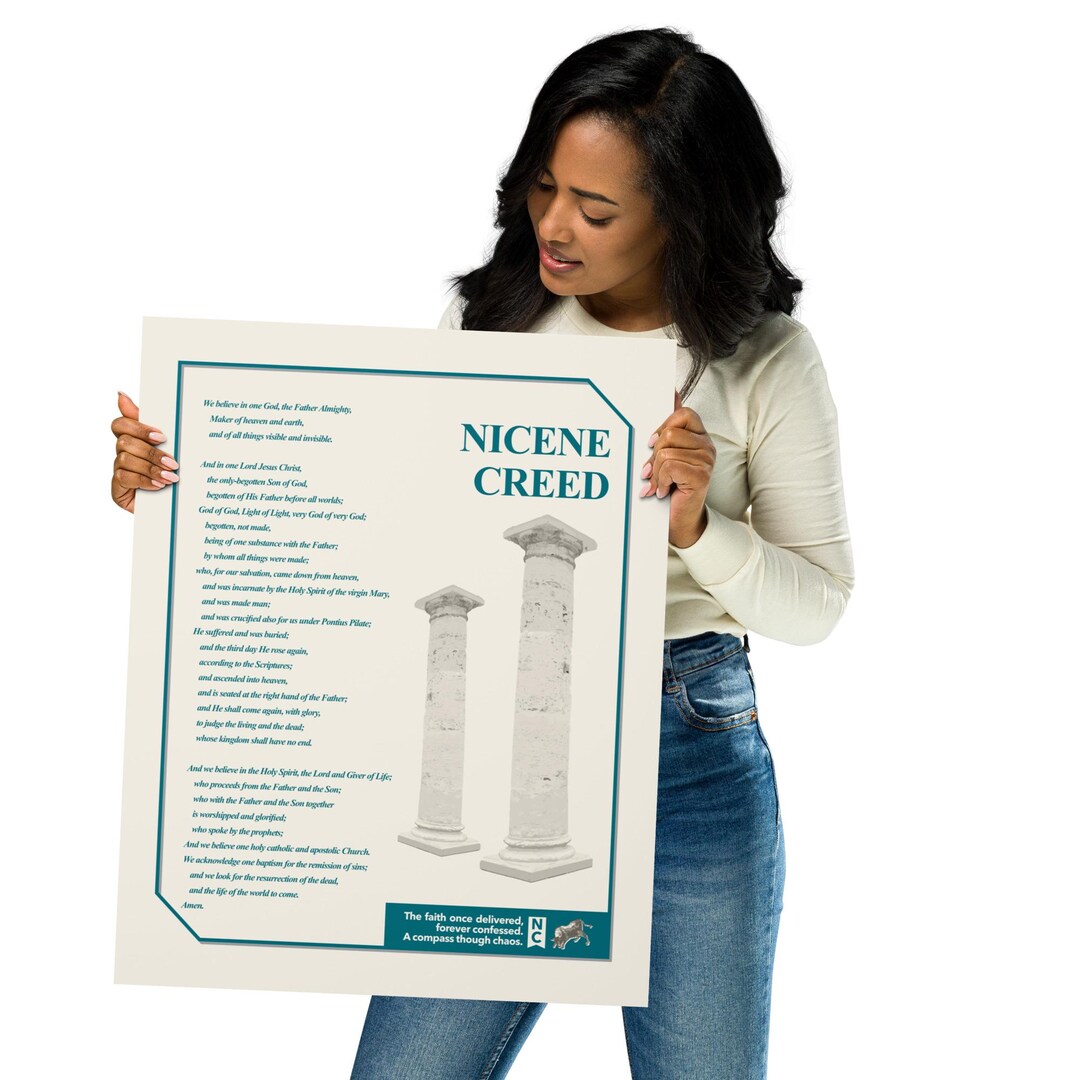 Nicene Creed Poster, Christian Statement of Faith Art, Theology ...