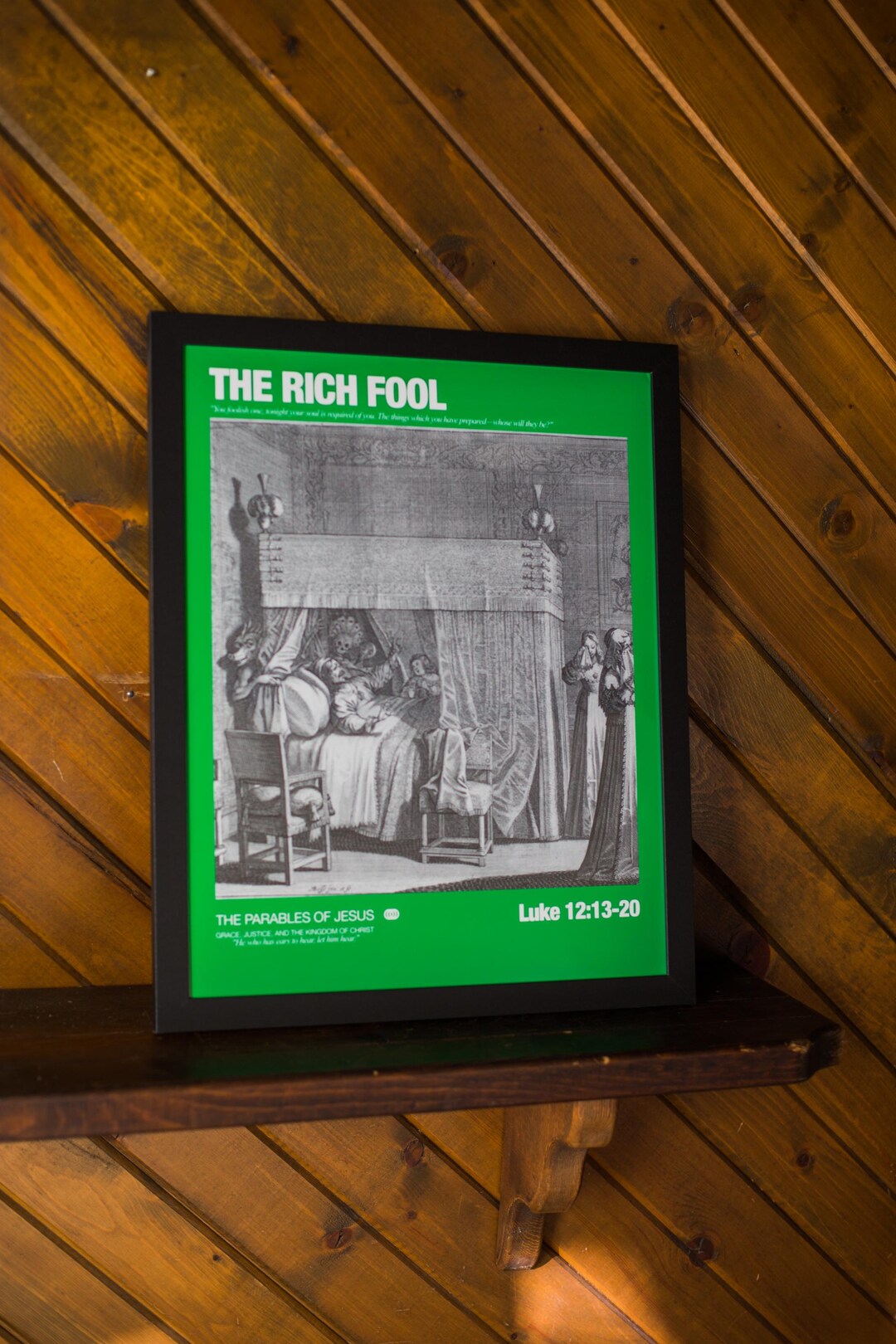 Parable of the Rich Fool Poster, Luke 12 Scripture Art, Jesus Teaching ...