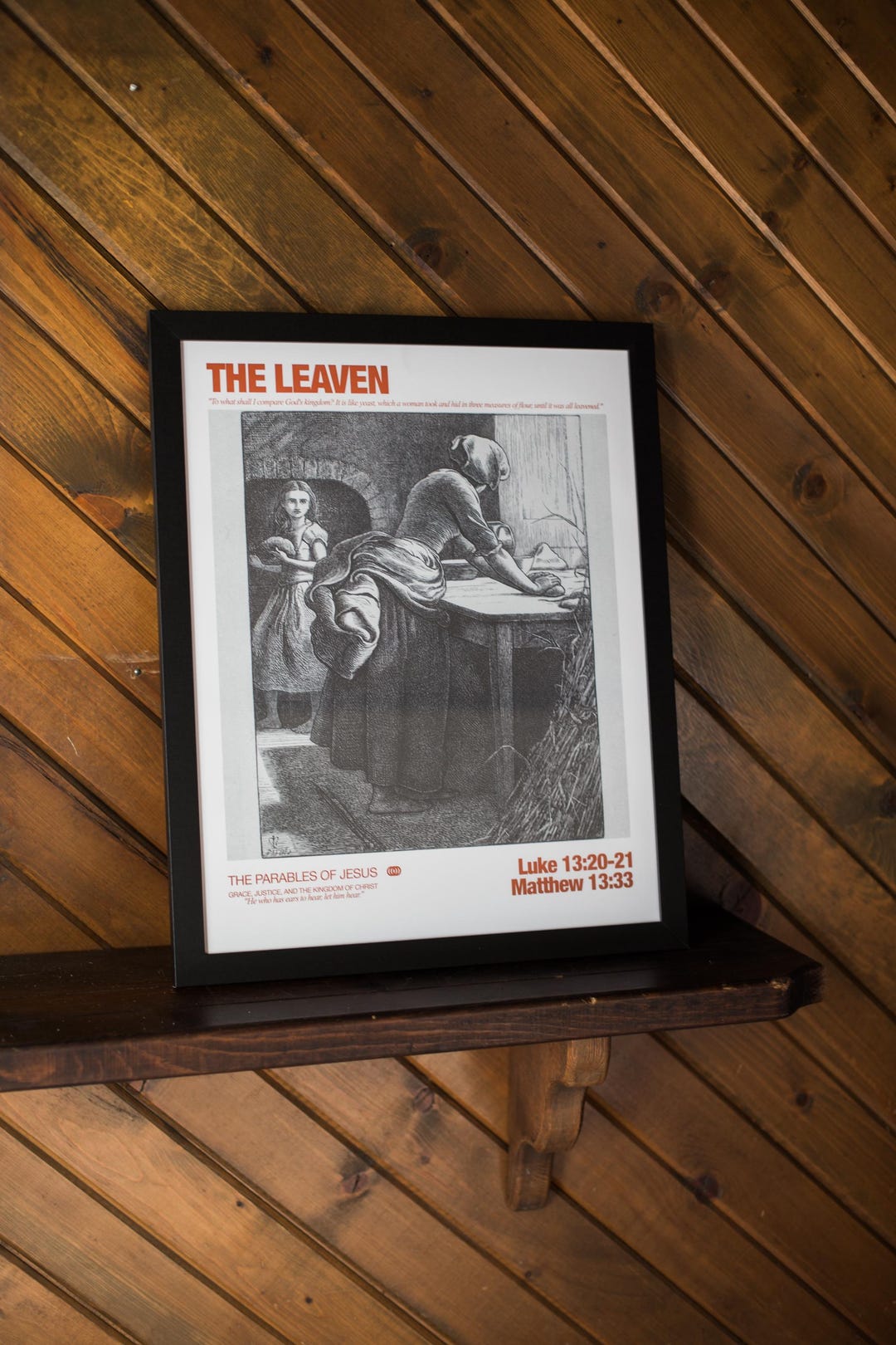 Parable of the Leaven Poster, the Yeast Scripture Art, Christian ...