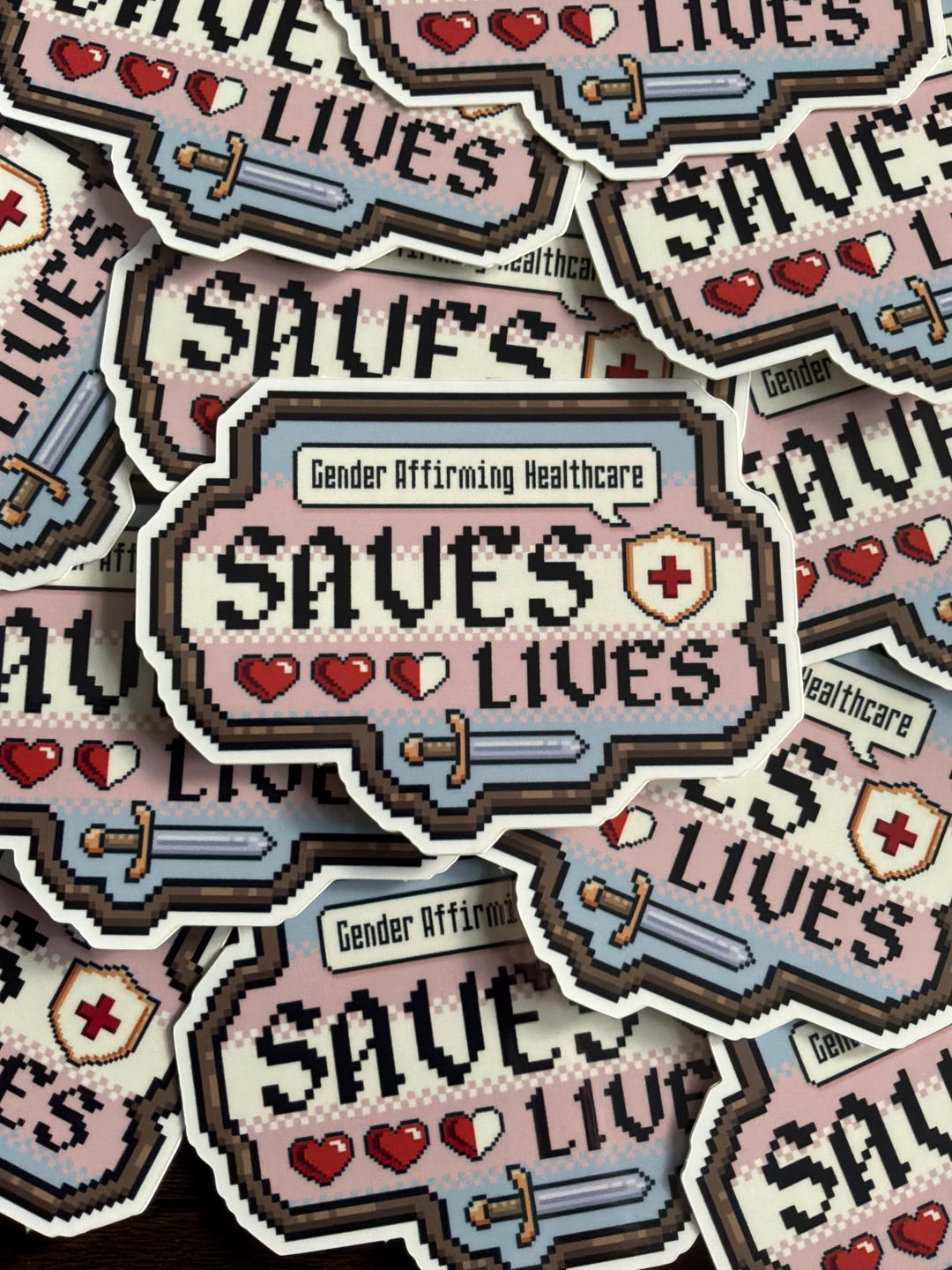 Trans Healthcare Pixelart Sticker - Etsy
