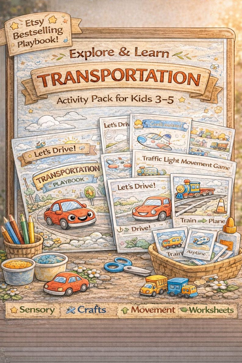 Transportation Activity Pack for Toddlers Ages 3-6 – Montessori ...