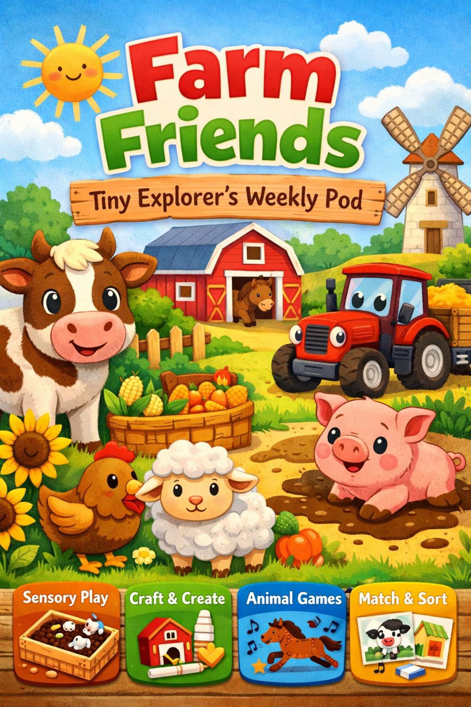 Farm Animals Busy Book, Montessori Learning Binder (PDF Download) - Etsy