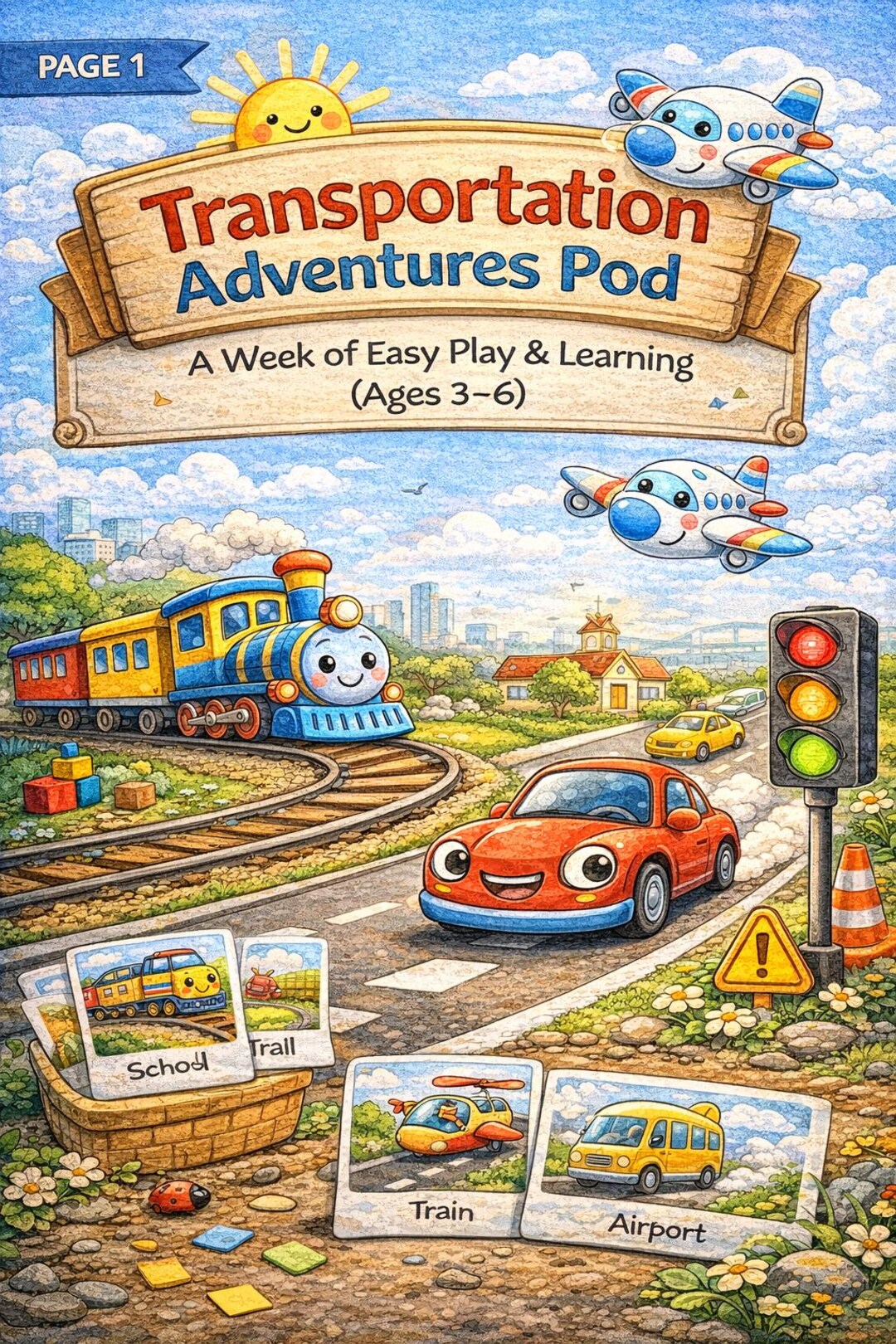 Transportation Activity Pack for Toddlers Ages 3-6 – Montessori ...