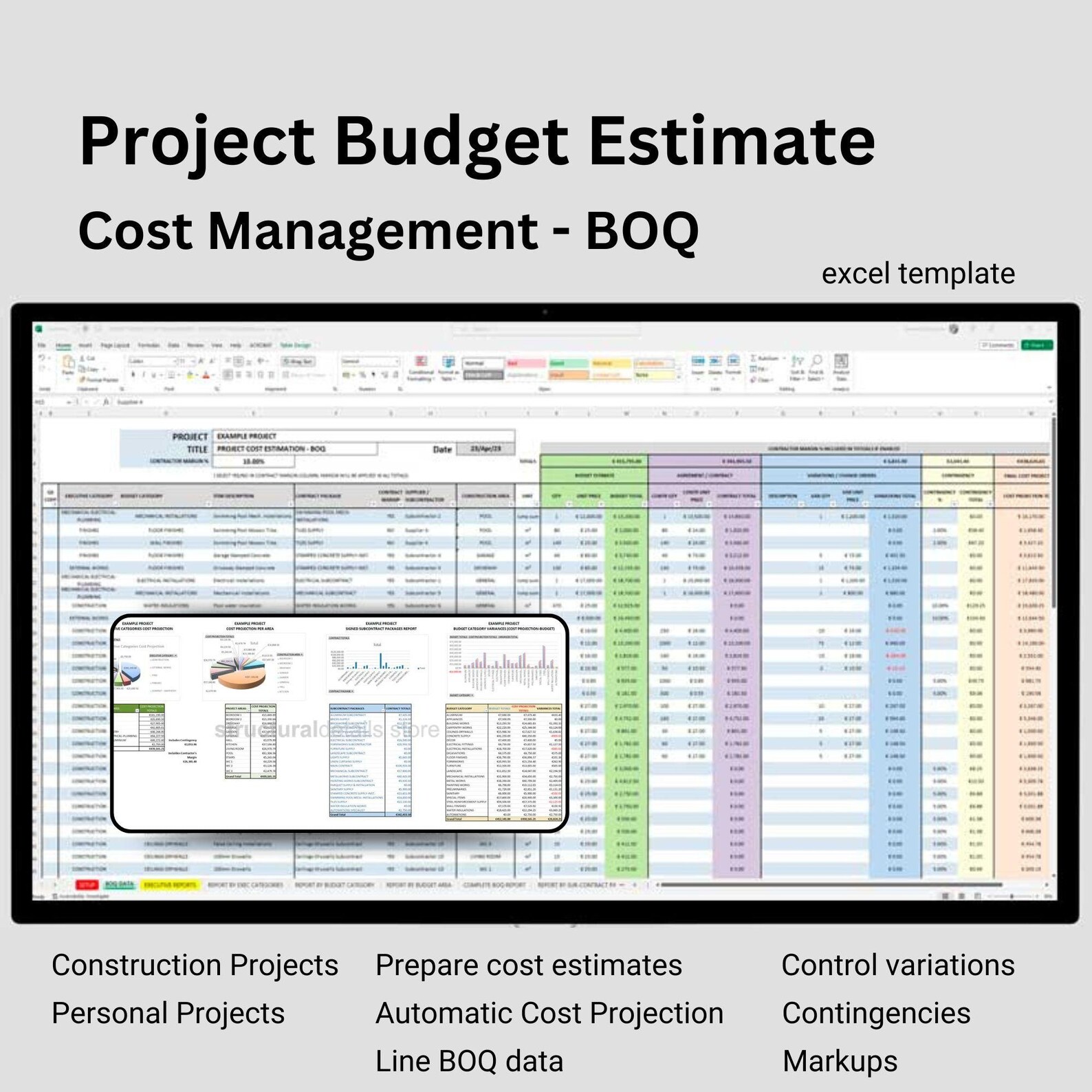 Electrical BOQ Excel With Sample Projects - Etsy