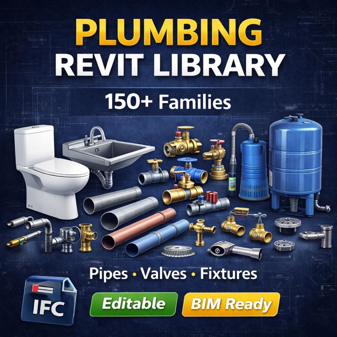 Massive Plumbing Revit Library-1500mb Families Collection | Sanitary ...