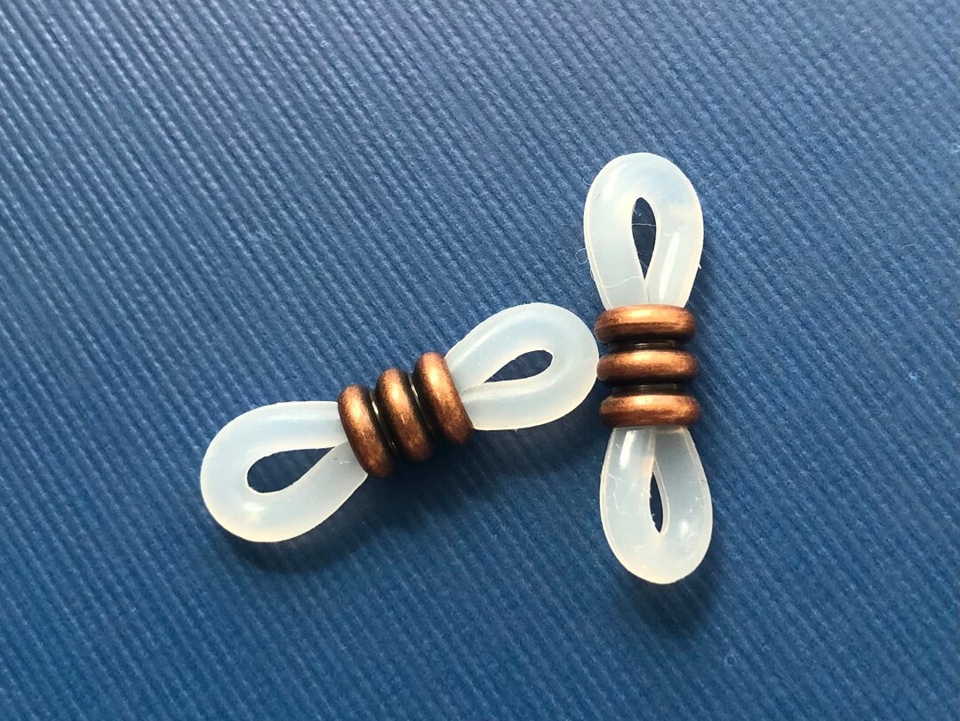 Antique Copper Bead Rubber Connectors - Etsy