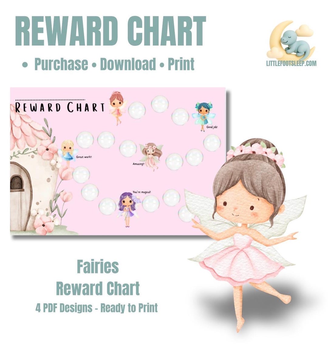 Fairies A4 Reward Chart PDF Download - Etsy