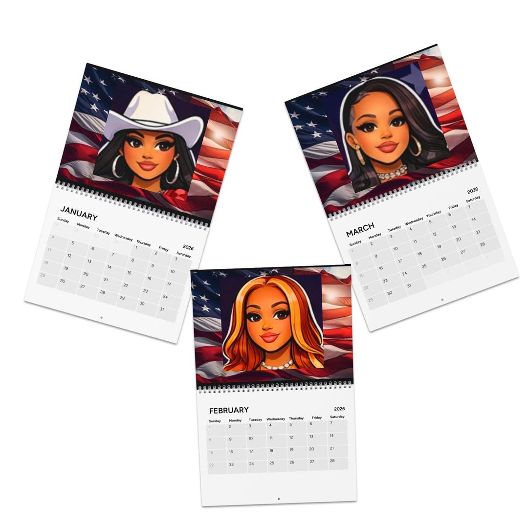 Baddies USA Calendar 2026 | Wall Calendar, American Flag Theme - Etsy UK