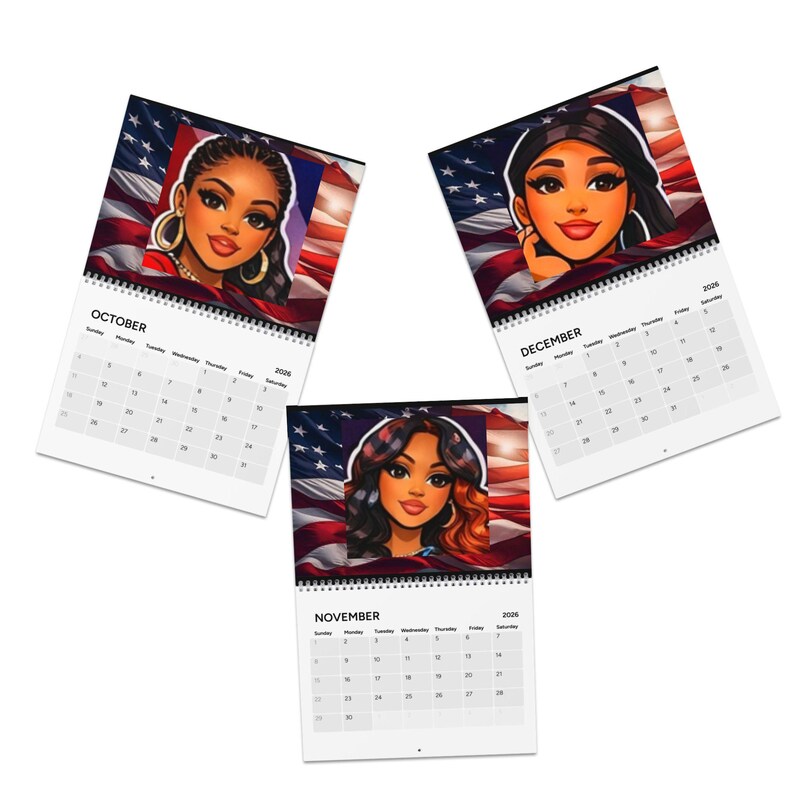 Baddies USA Calendar 2026 | Wall Calendar, American Flag Theme - Etsy UK