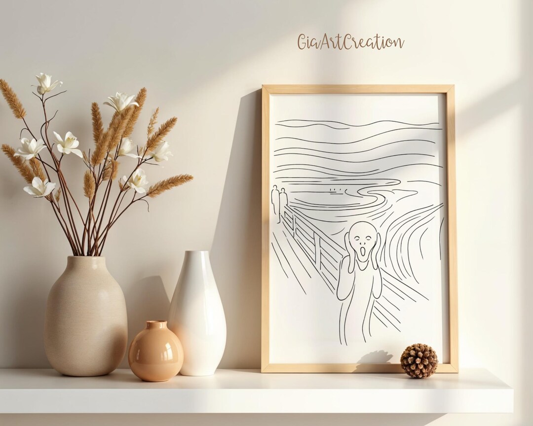 Anxiety, Drawn Thin | the Scream by Edvard Munch | Modern New Art ...