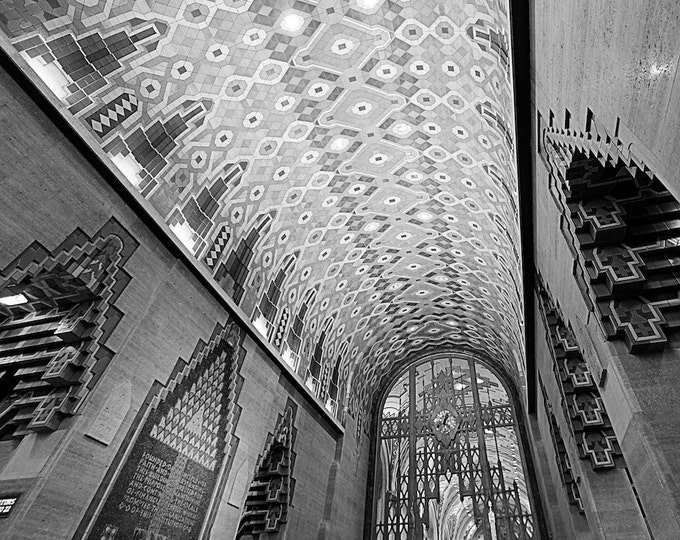 Detroit Whale Mural Broderick Tower Building at Night Fine Art ...