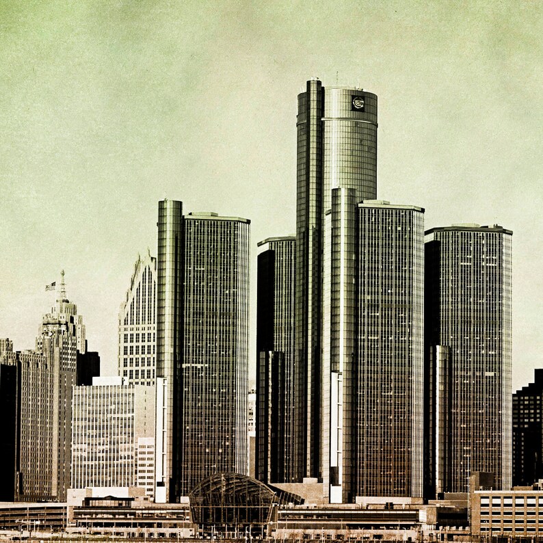 Detroit Photography - the Ren Cen - Fine Art Print - 8x8 - Etsy