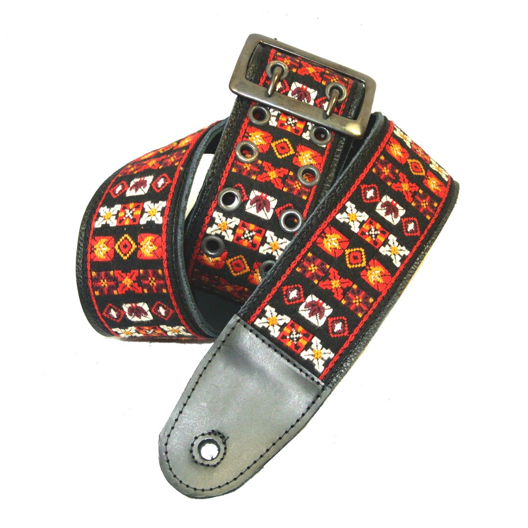 Jimi Hendrix Woodstock Guitar Strap Replica, Woven Strap on a High ...