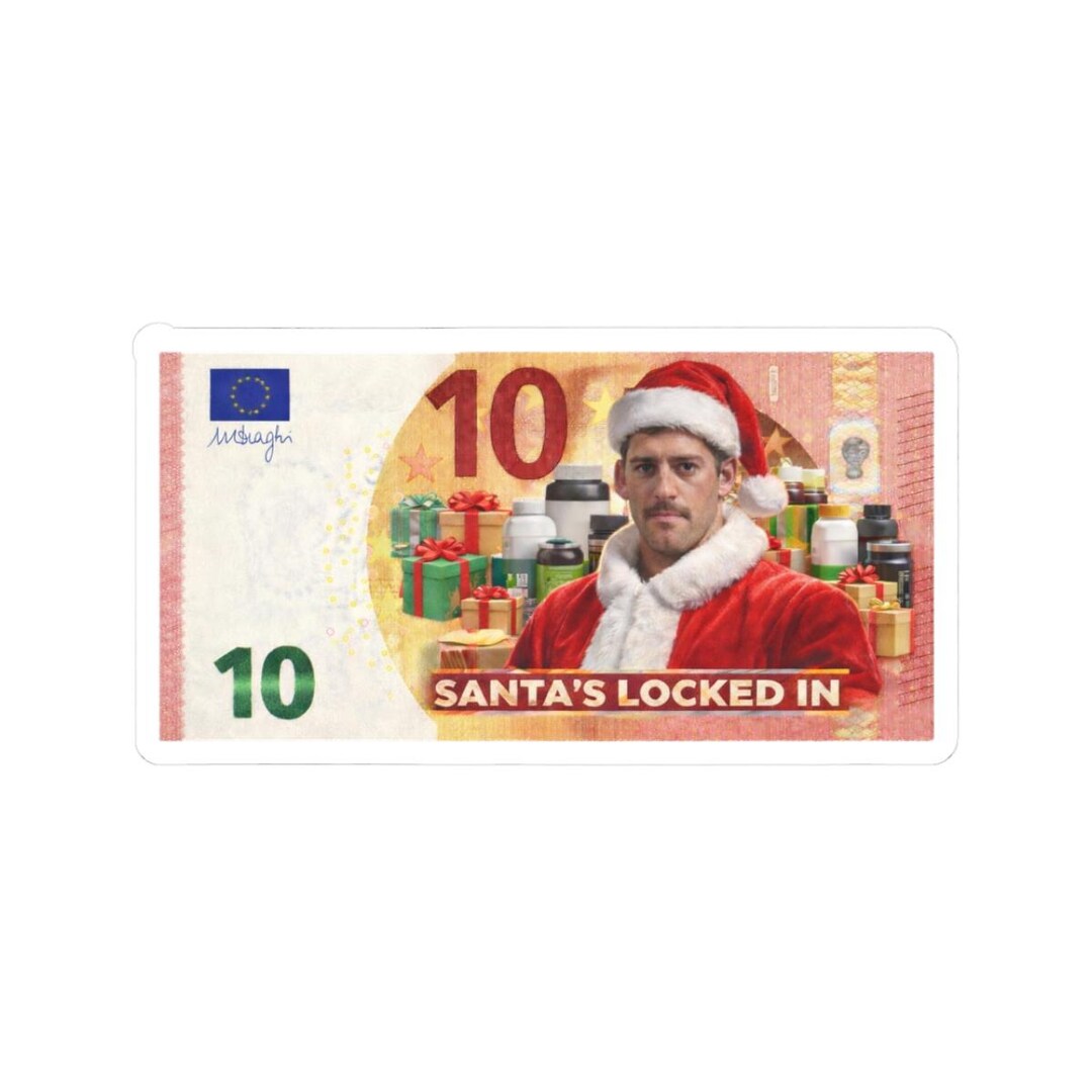 Santa Brendan Ruh "santa Cruz" Parody Money Bill Sticker | Santa Parody ...