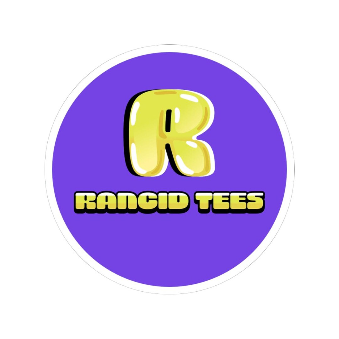 Yellow 3D R Logo Rancid Tees Kiss-cut Sticker | Round Laptop Decal - Etsy