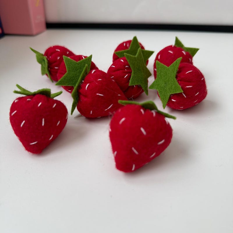 Felt Strawberry - Etsy