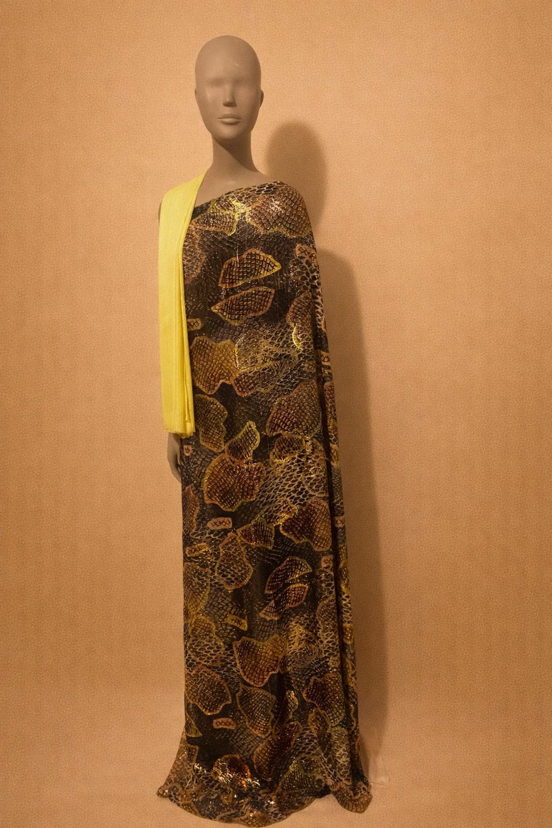 Gold & Brown Shimmer Dirac Set Unsewn | Embroidered Dirac, Googarad W ...