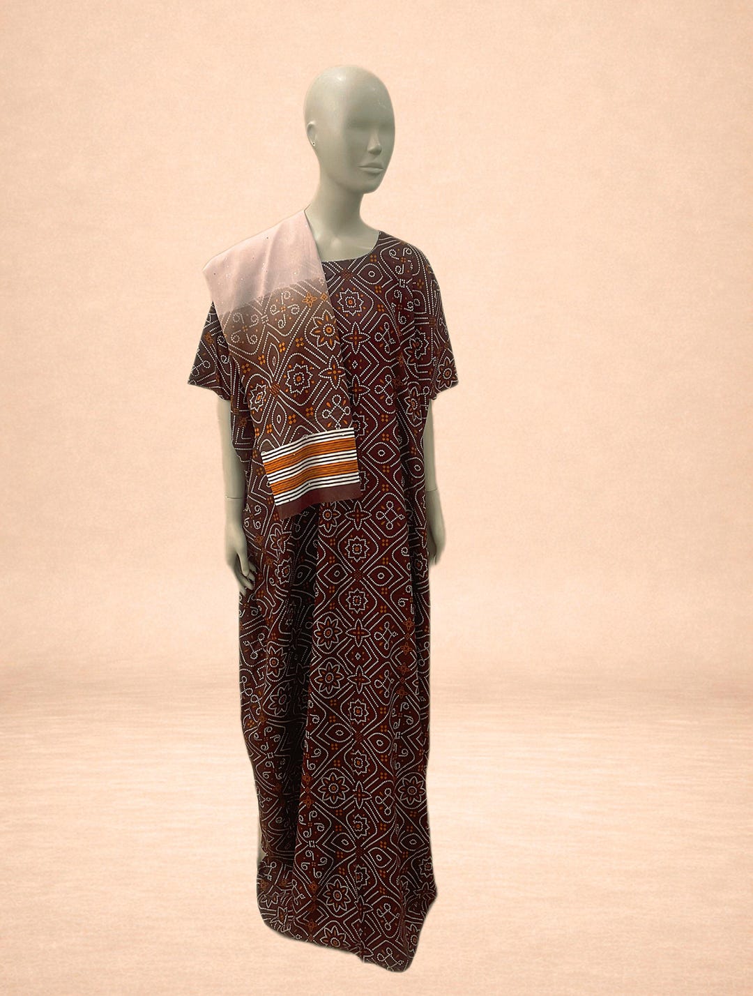 Somali Baati Set | Brown Modest Maxi Dress With Garbasaar - Etsy
