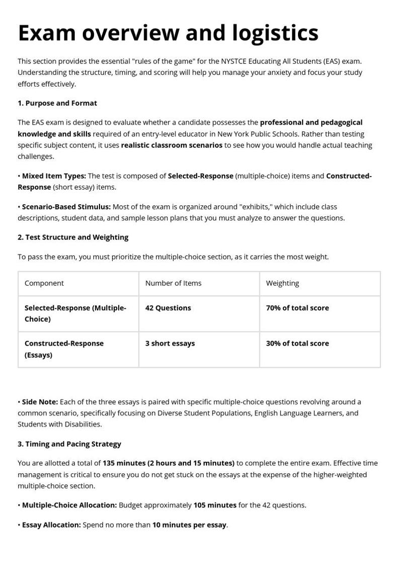 The NYSTCE EAS Exam Study Guide: 2026 Version - Etsy UK