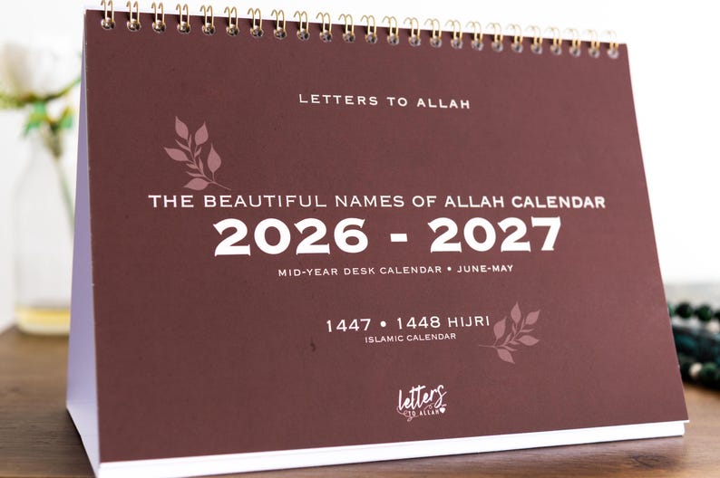 Names of Allah Desk Calendar 2026–2027 – Islamic Mid-year Calendar ...
