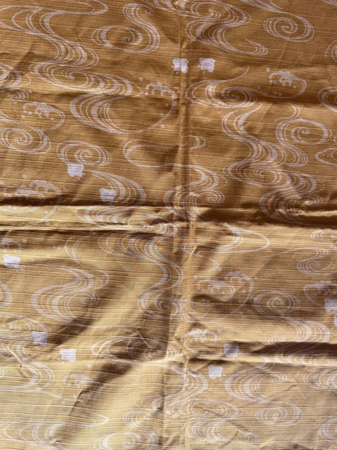 Vintage Musubi Furoshiki – 19x19 Japanese Cotton Wrap – Mustard Kanze ...
