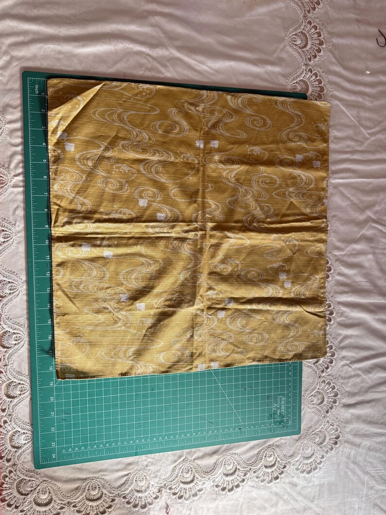 Vintage Musubi Furoshiki – 19x19 Japanese Cotton Wrap – Mustard Kanze ...