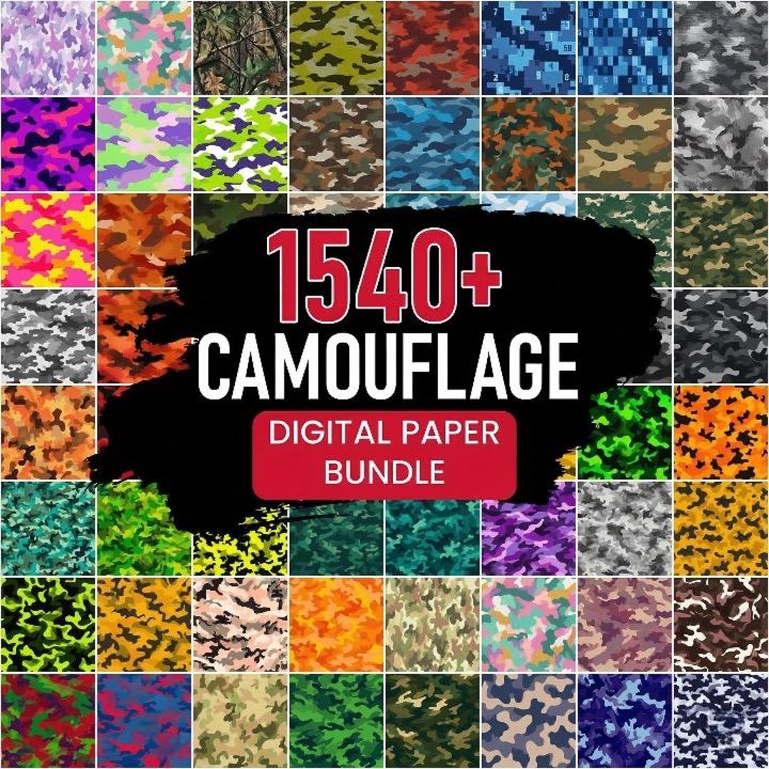 Camouflage Digital Paper Bundle – 1540+ Seamless Camo Patterns - Etsy
