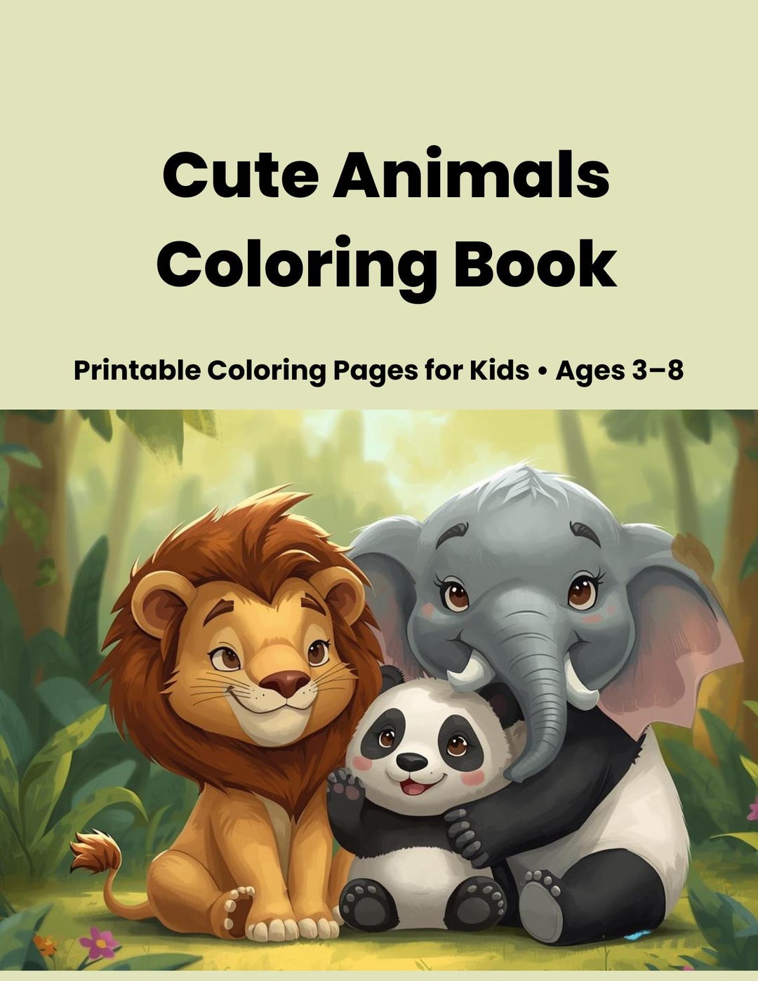 Cute Animals Coloring Book Printable | Adorable Animal Coloring Pages ...