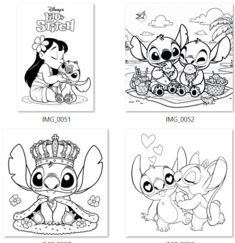 Stitch Coloring Book PDF| Printable Coloring Book for Kids and Adults ...