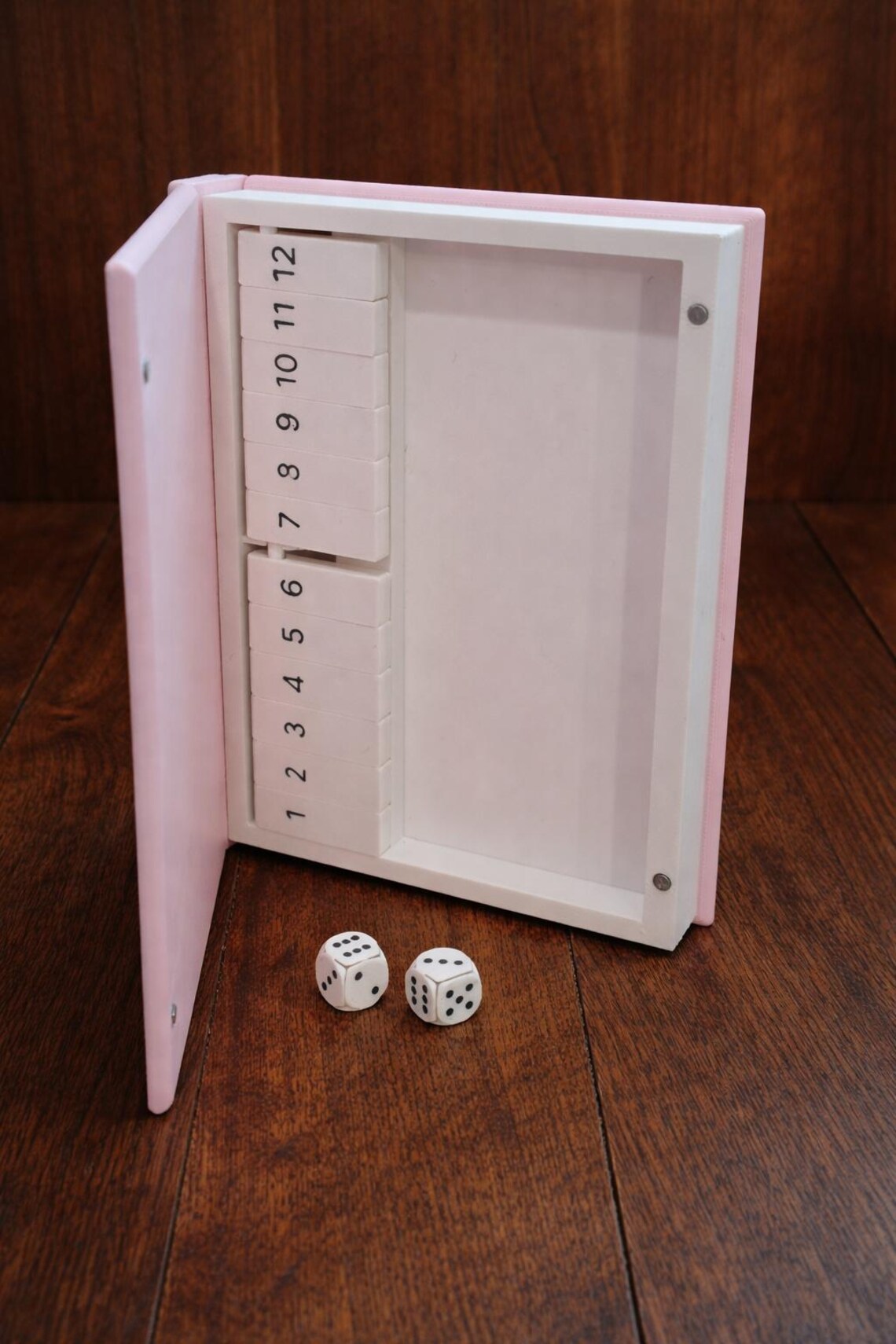 Playbook’d Shut the Box | Dice Game Book | Coffee Table Game | Portable ...